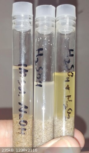 Sciencemadness Discussion Board - DIY acid washed sand changed color ...